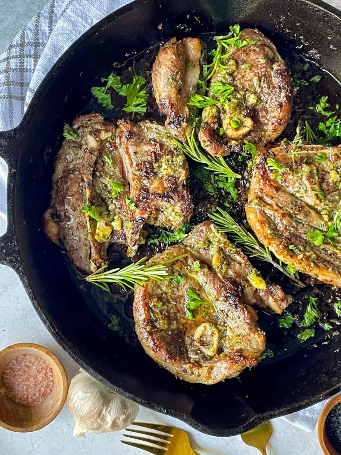 Garlic Herb Lamb Shoulder Chops - Good Food Baddie