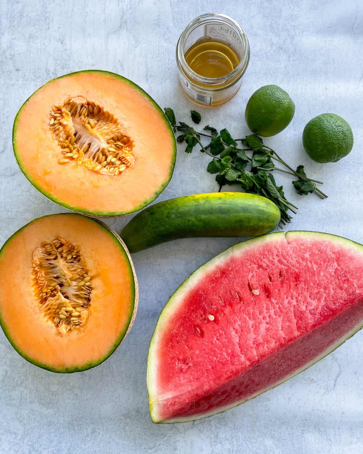 Melon Salad with Honey Lime Dressing - Good Food Baddie
