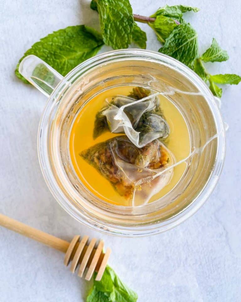 Honey Citrus Mint Tea (2 Ways!) - Good Food Baddie